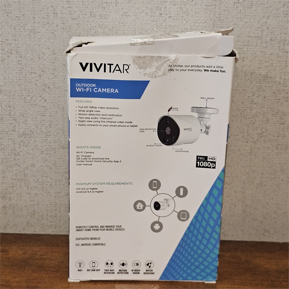 Blazing Auctions - Vivitar Brand Smart Outdoor WIFI Security Camera