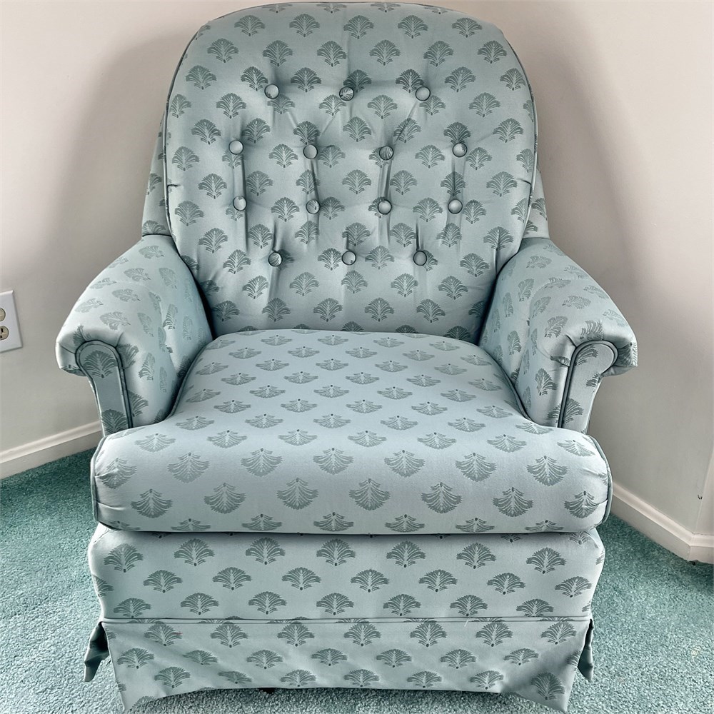 Blazing Auctions - Tufted Upholstered Swivel Rocking Chair by Best ...