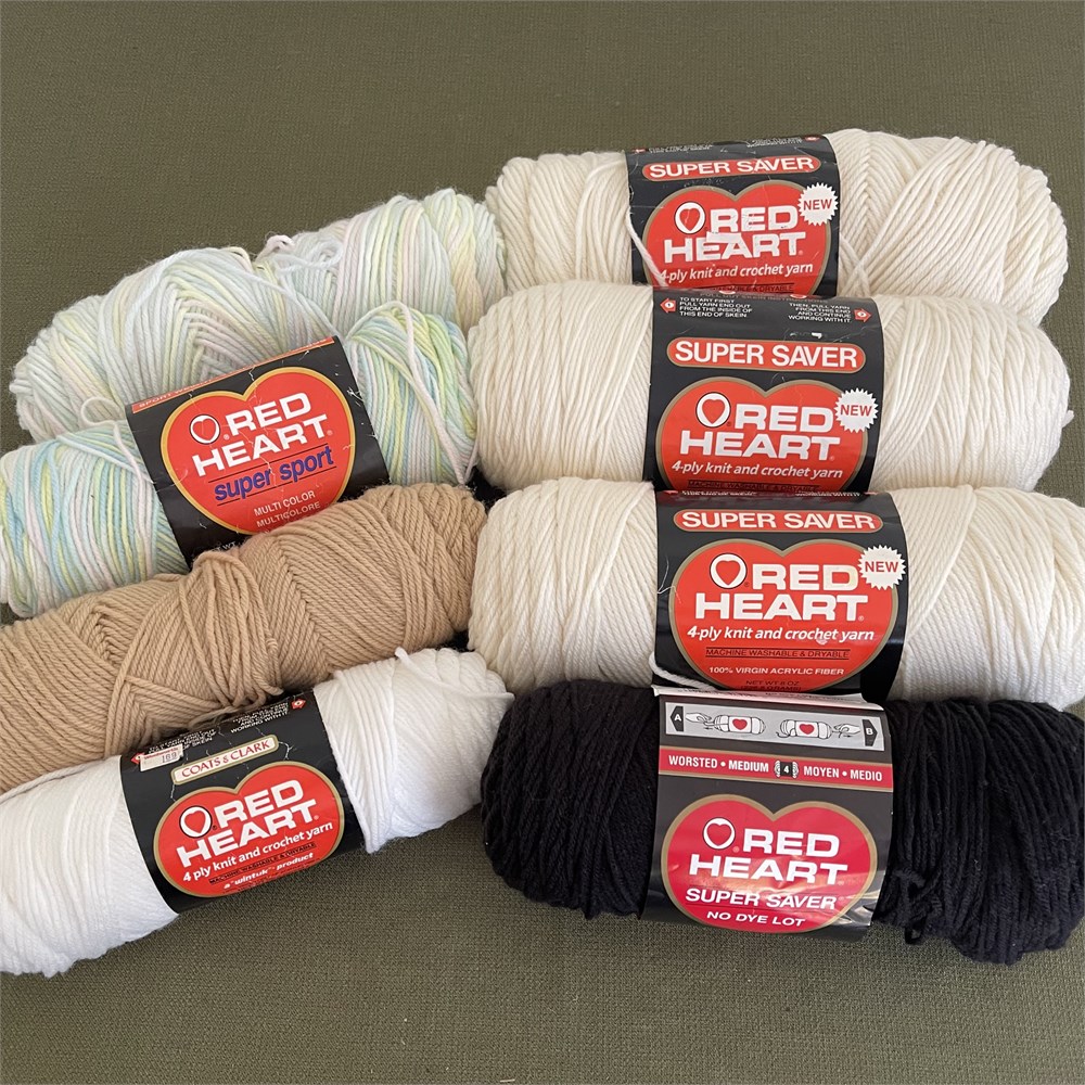 Blazing Auctions - Red Heart Knit / Crocket Yarn