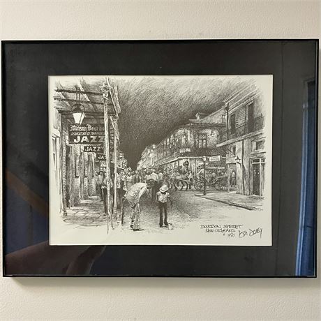 Blazing Auctions - 1980 Signed Don Davey "Bourbon Street in New Orleans ...