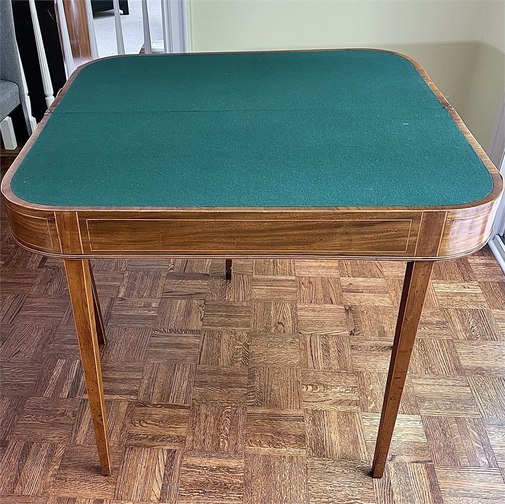 Blazing Auctions - Antique Inlaid Wood Card Table