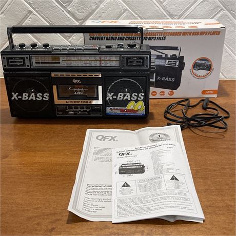 Blazing Auctions - NIB QFX AM/FM Band Radio Cassette Recorder w USB MP3 ...