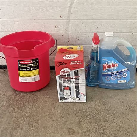 Blazing Auctions - New Rubbermaid 10qt Bucket, Fuller Full Crystal ...