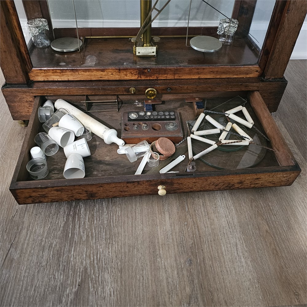 Blazing Auctions - Fisher Apothecary Analytical Balance Scale, Enclosed ...