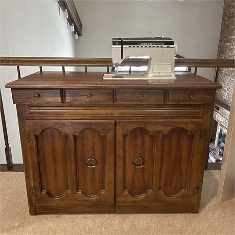 Blazing Auctions - Vtg Singer Athena 2000 Sewing Machine Cabinet