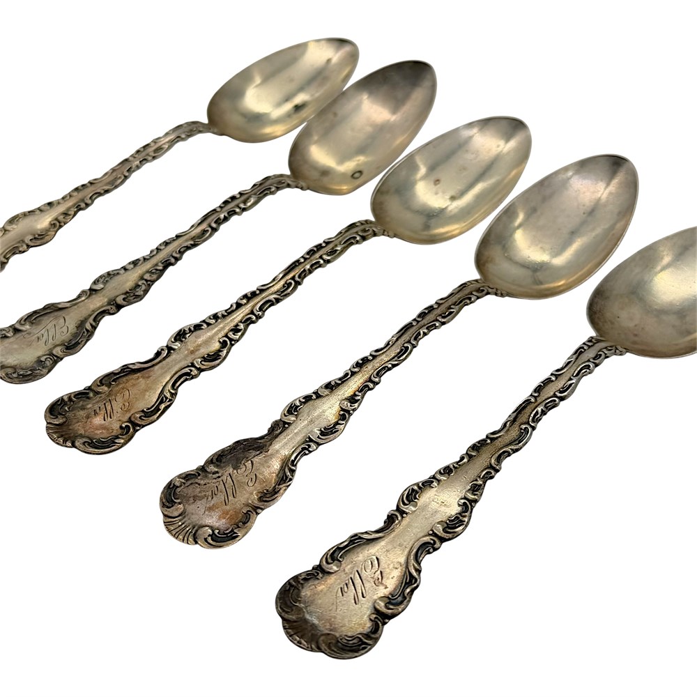 Blazing Auctions - 925 Sterling Silver Antique Ornate Framed Spoons