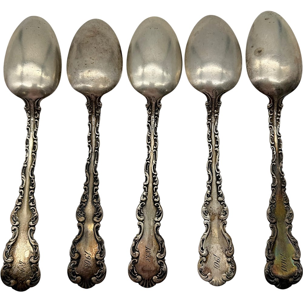 Blazing Auctions - 925 Sterling Silver Antique Ornate Framed Spoons