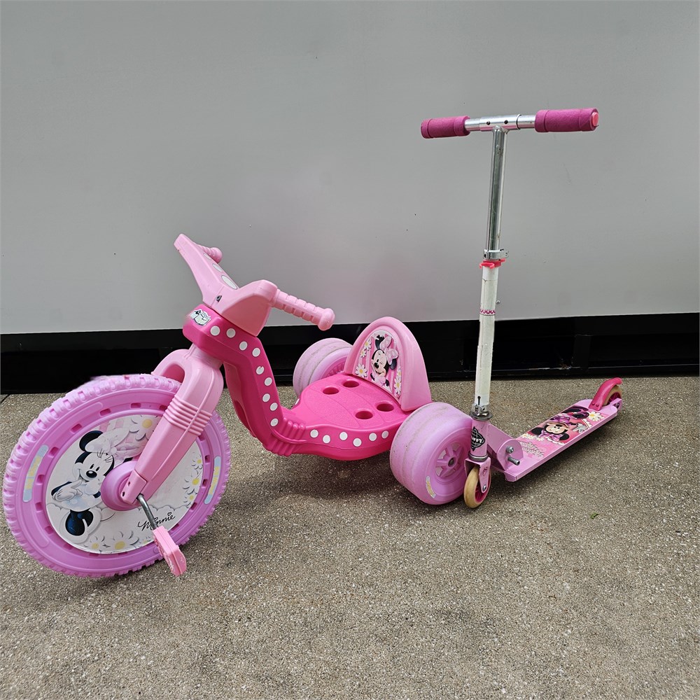 Blazing Auctions - Minnie Mouse Big Wheel & Scooter *See Notes