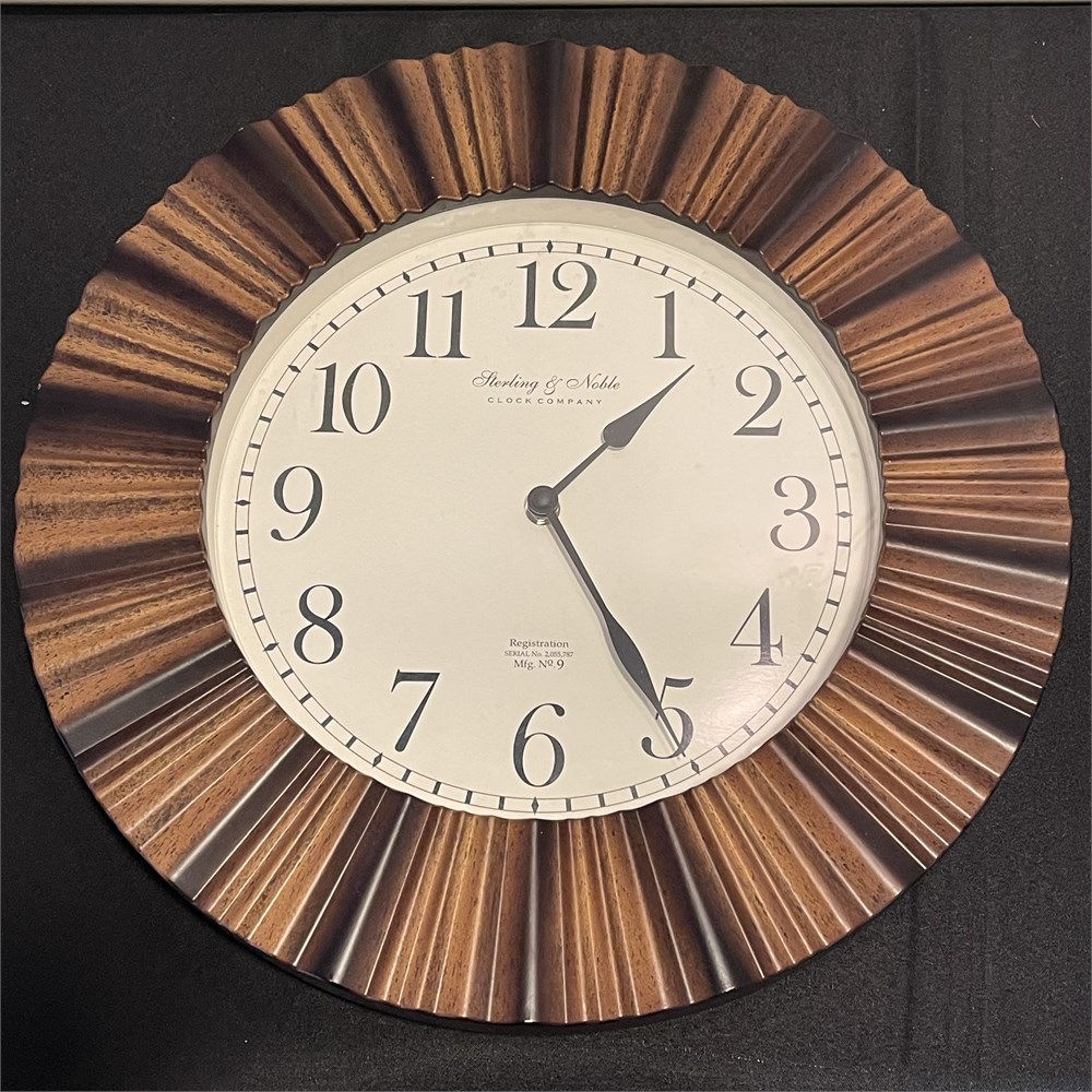 Blazing Auctions - Sterling & Noble Round Wall Clock