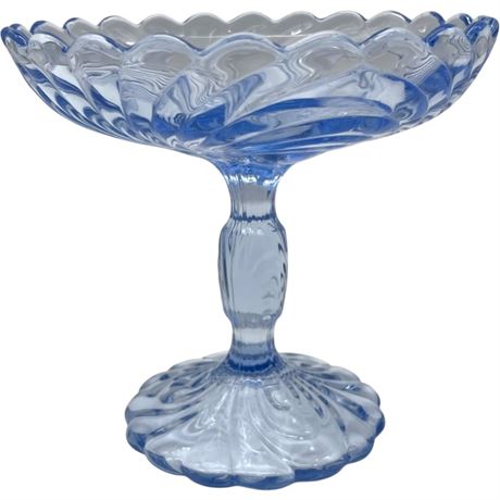 Blazing Auctions - Cambridge Caprice Moonlight Blue Glass Compote