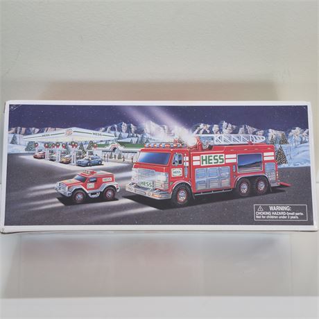 Blazing Auctions - NIB 2005 Hess Emergency Truck w/Rescue Vehicle
