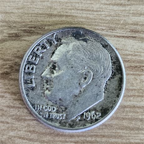 Blazing Auctions - 1962 D Roosevelt Dime, Silver