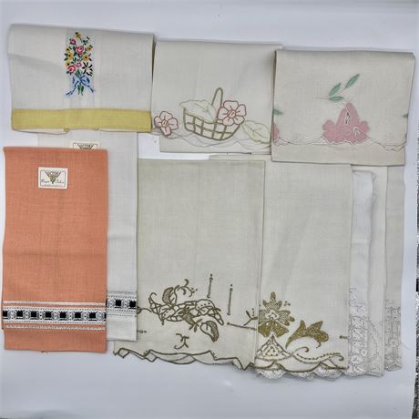 Blazing Auctions - Vtg Hand Embroidered Linens