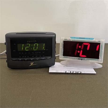 Blazing Auctions - Zenith & Equity Alarm Clocks
