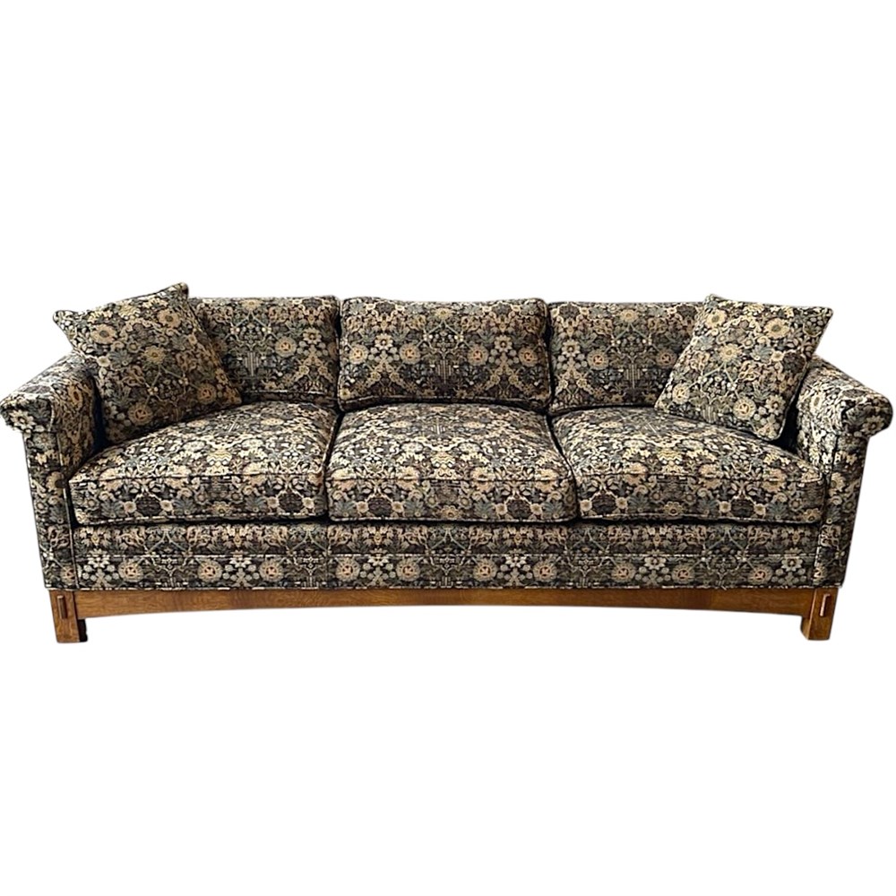 Blazing Auctions - Stickley Fine Upholstery 3 Seat Sofa w/ 2 Accent Pillows