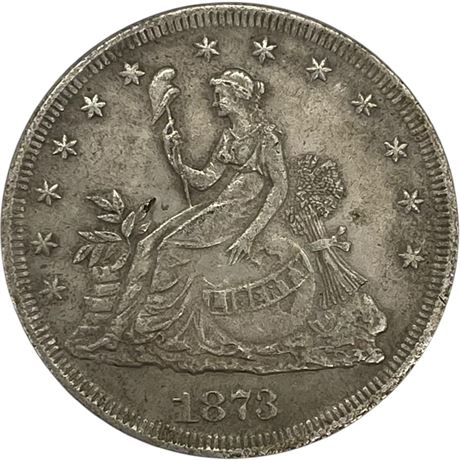 Blazing Auctions - 1873 Silver US Trade Dollar Coin