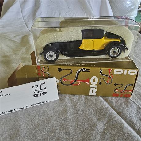 Blazing Auctions - Rio Models 1/43 Scale BUGATTI ROYALE 41 1927