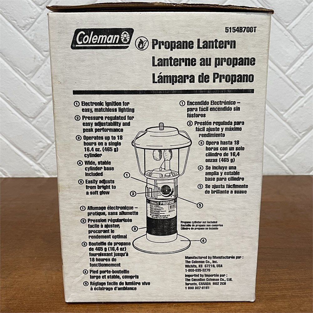 Blazing Auctions - Coleman Propane, Double Mantle Lantern w/ 2 Propane ...