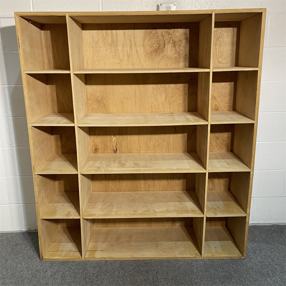 Blazing Auctions - Multi-Compartment Wooden Storage Display Shelf