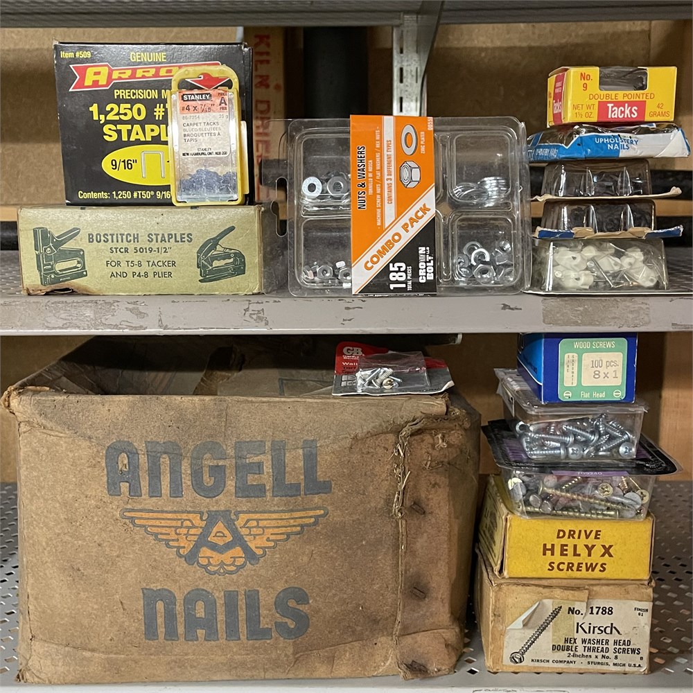 Blazing Auctions - Large Collection of Small Parts - Nails, Staples ...