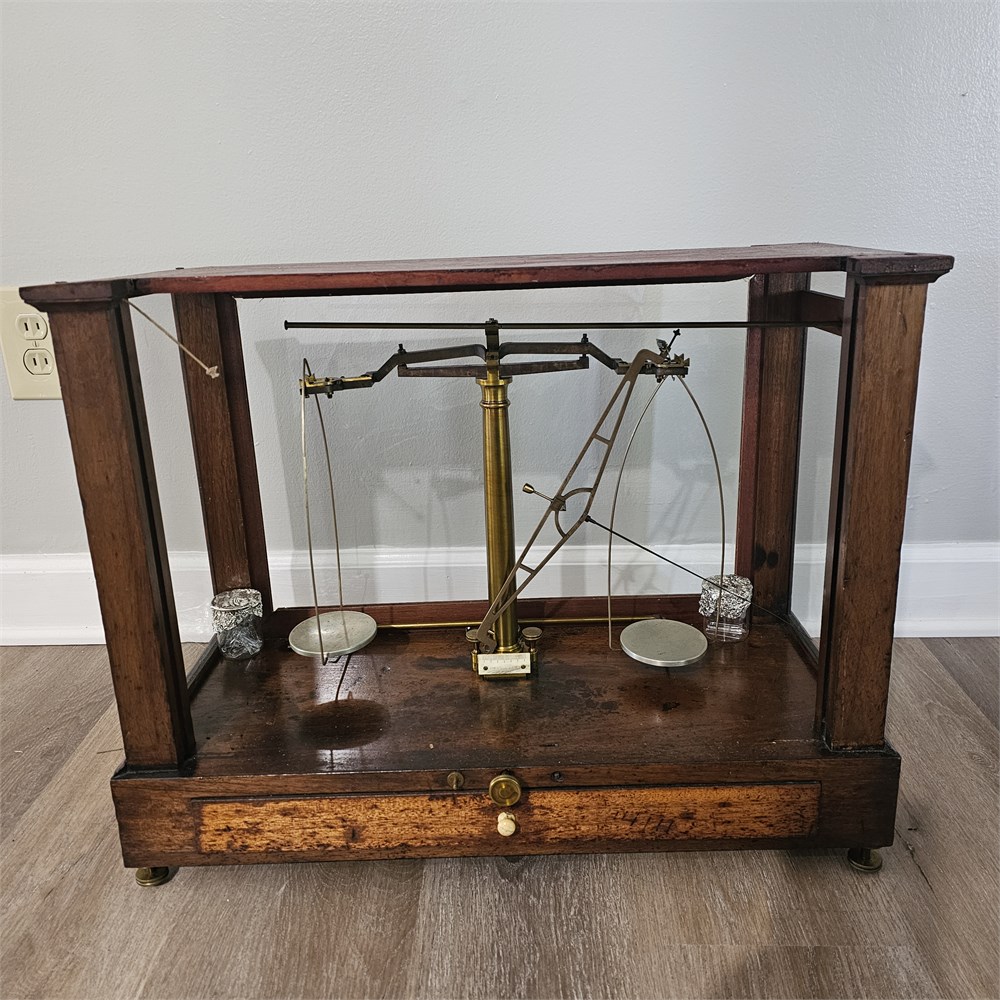 Blazing Auctions - Fisher Apothecary Analytical Balance Scale, Enclosed ...