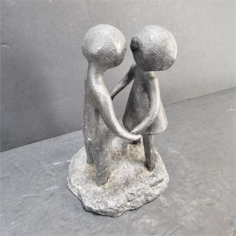 Blazing Auctions - Mid-Century Modern Heavy Metal Statue - Likely ...