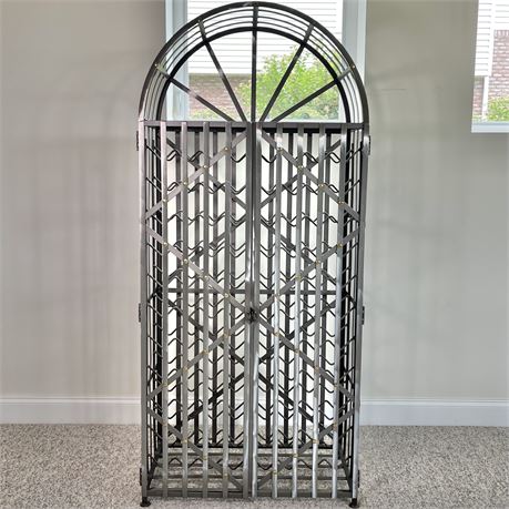 Blazing Auctions - Wrought Iron 88 Bottle Wine Cage