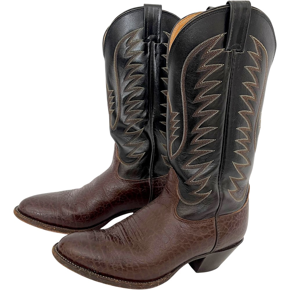 Blazing Auctions - Vtg Nocona Bullhide & Leather Cowboy Boots - Size 9